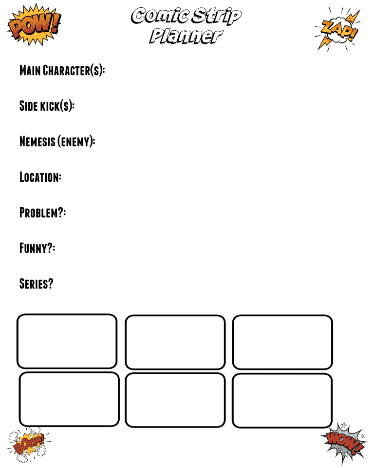 Comic Strip Creative Writing & Drawing Fun + Planner - Rock Your Homeschool