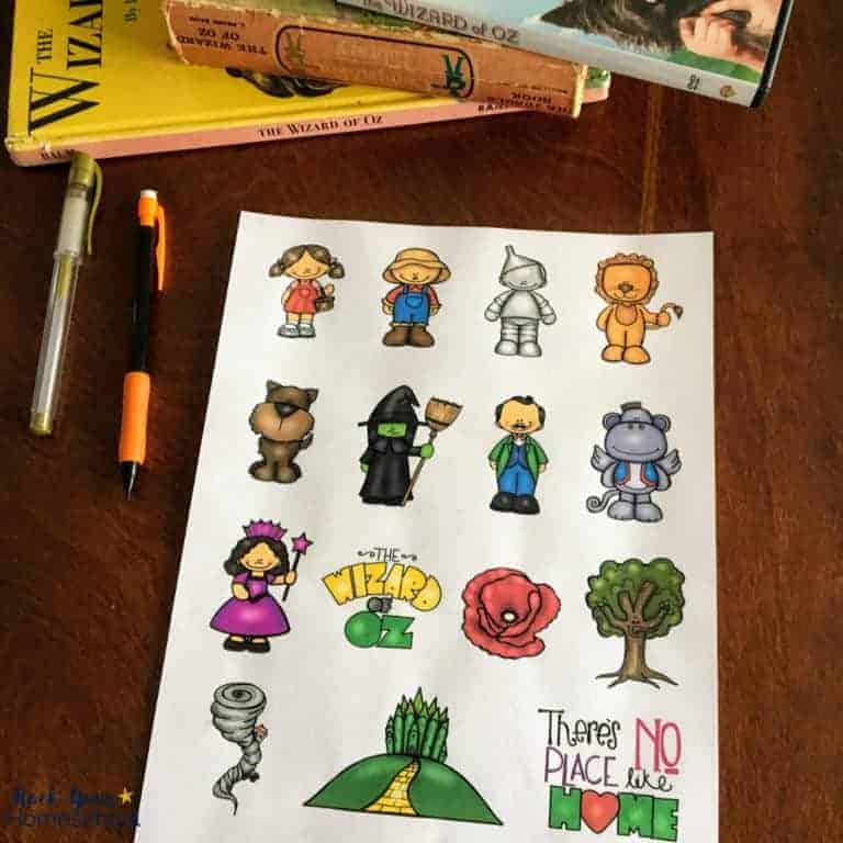 Free Printable Pack of Wizard of Oz Learning Fun - Rock Your Homeschool