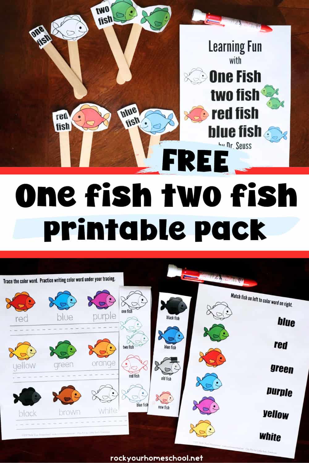 One Fish Two Fish Printables For Dr. Seuss Fun (Free) - Rock Your ...
