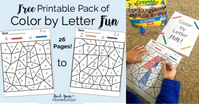 Color by Letter Fun with These 26 Free Printable Worksheets