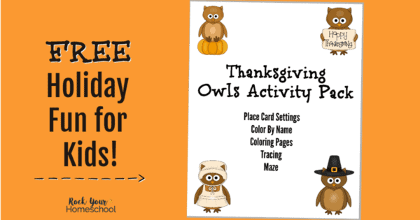 Free Printable Thanksgiving Owls Activity Pack for Holiday Fun