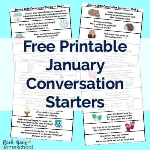January Conversation Starters - Rock Your Homeschool