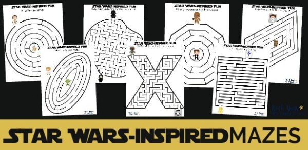 Star Wars-Inspired Mazes for Stellar Fun Activities (7 Free)