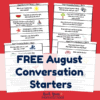 August Conversation Starters - Rock Your Homeschool