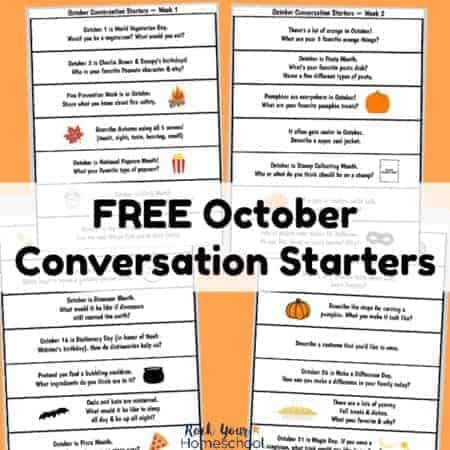Free October Conversation Starters for Fun Chats with Kids - Rock Your ...