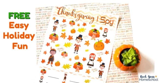 Free Thanksgiving I Spy for Holiday Fun with Kids- Rock Your Homeschool