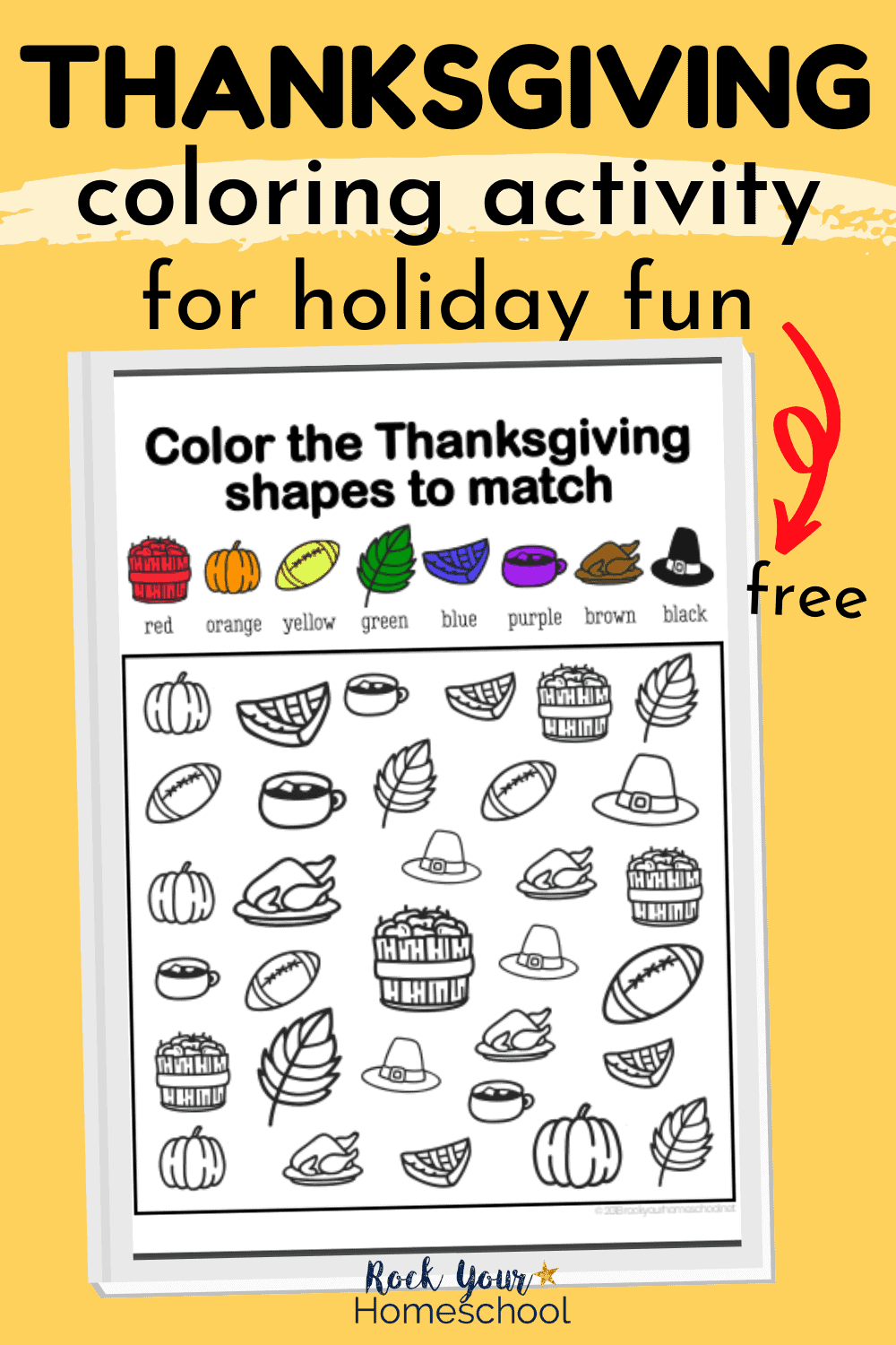 Free Thanksgiving Coloring Activity for Fantastic Holiday Fun- Rock ...