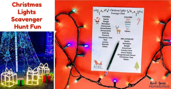 Christmas Lights Scavenger Hunt for Holiday Family Fun (Free)