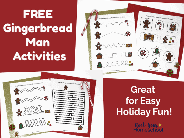 Free Gingerbread Man Printable Bookmarks to Color & Enjoy - Rock Your ...