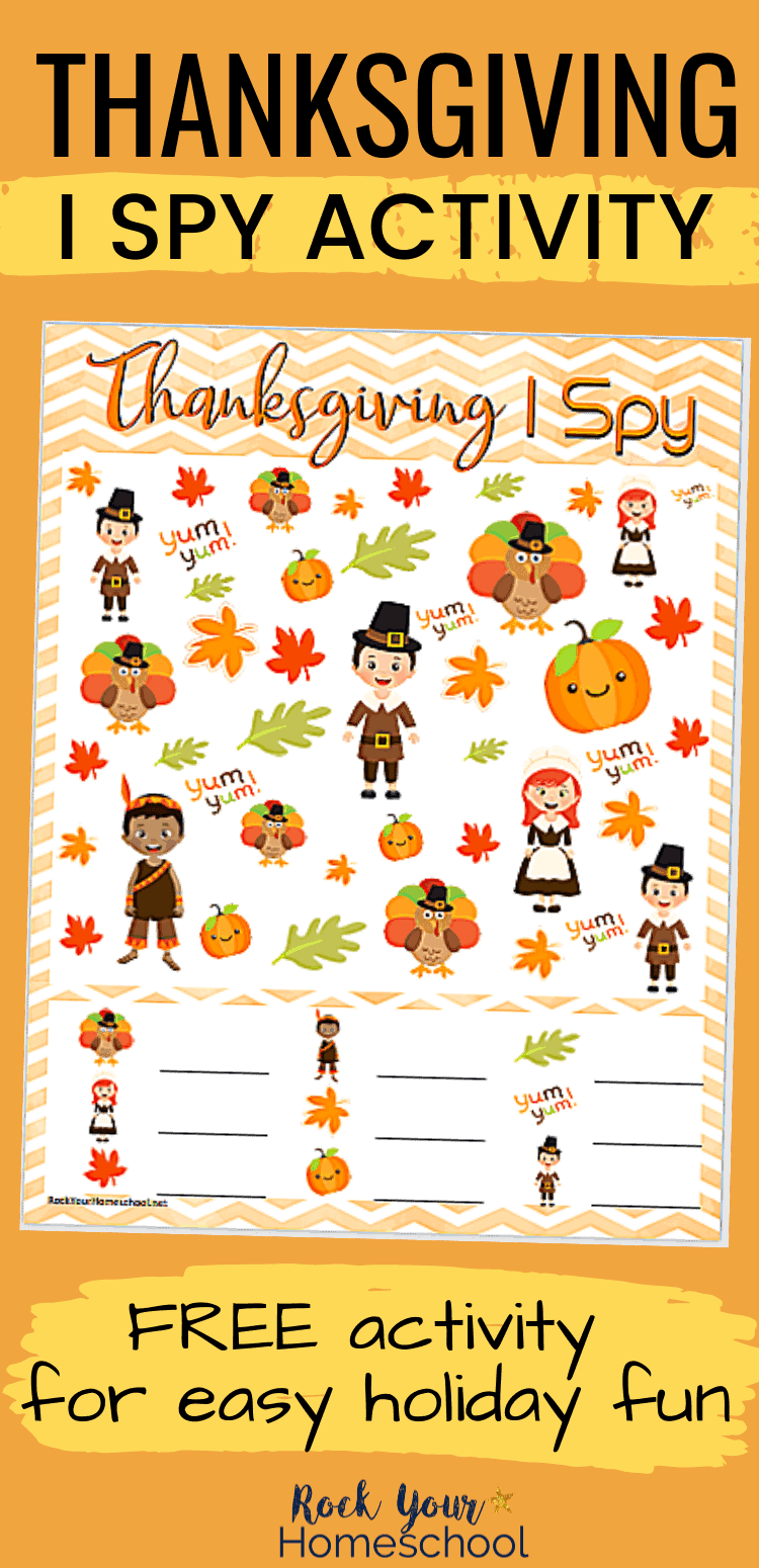 Free Thanksgiving I Spy for Holiday Fun with Kids- Rock Your Homeschool