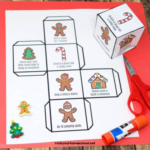 Gingerbread Man Activity Cube to Get Up and Move (Free) - Rock Your ...