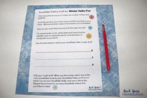 Snowflake Poetry Craft for Winter Haiku Fun with Kids - Rock Your ...