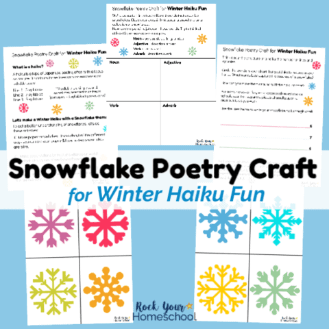 Snowflake Poetry Craft for Winter Haiku Fun - Rock Your Homeschool