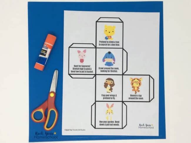 Winnie the Pooh-Inspired Activity Cube to Get Up & Move (Free) - Rock ...