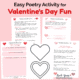 Easy Poetry Activity for Valentine's Day Fun with Kids
