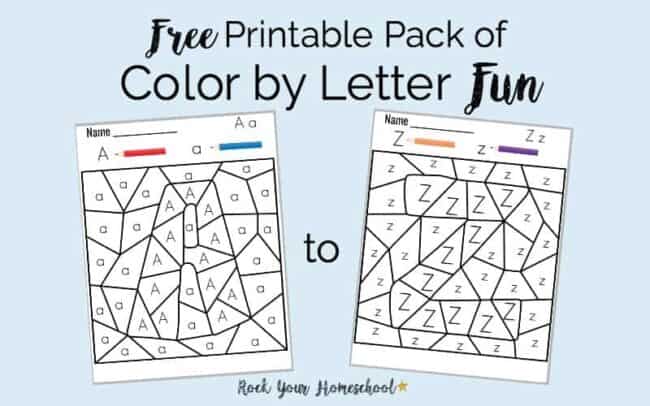 Color by Letter Fun with These 26 Free Printable Worksheets