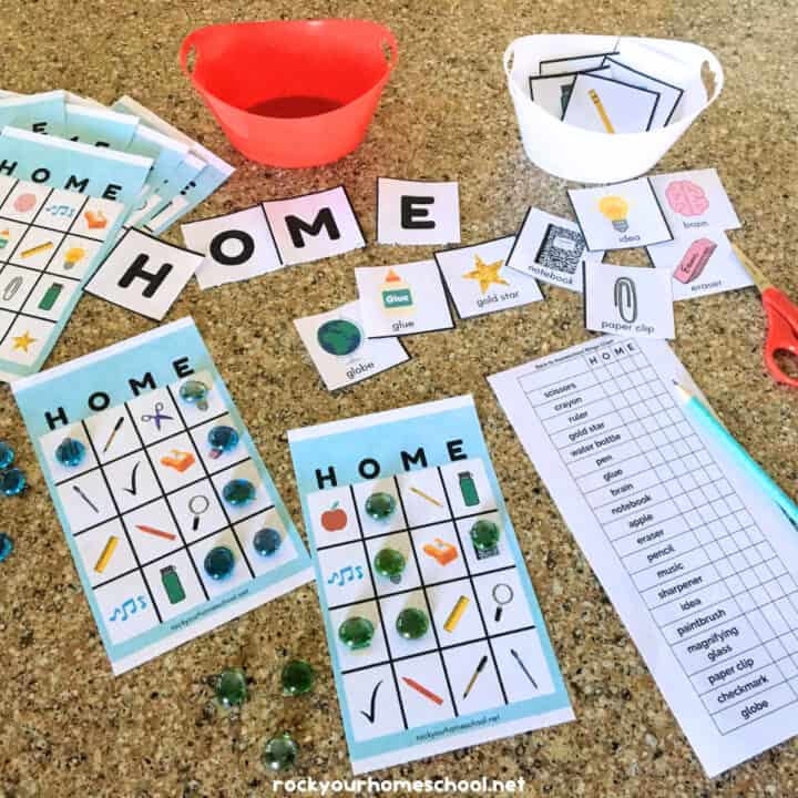 Back to Homeschool Bingo Game for Special First Day Fun (Free)