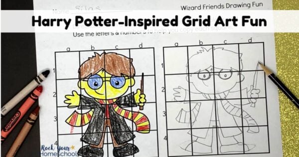 Free Harry Potter-Inspired Grid Art Activities for Amazing Fun - Rock ...