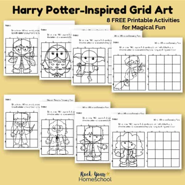 Harry Potter-Inspired Grid Art Activities - Rock Your Homeschool