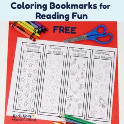 Free Coloring Bookmarks for Fun Reading Log for Kids