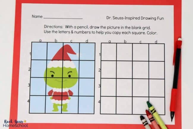 Dr. Seuss-Inspired Grid Art Activities for Wonderful Fun (Free)