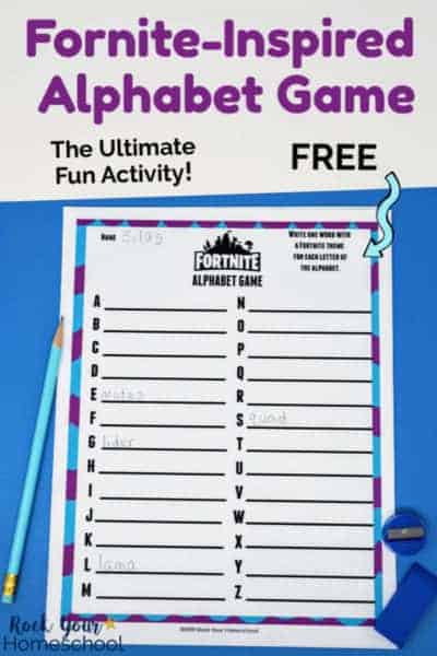 Free Fortnite-Inspired Alphabet Game for Ultimate Fun - Rock Your ...