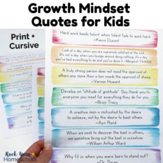 Growth Mindset Quotes For Kids (with Free Printable Set) - Rock Your ...