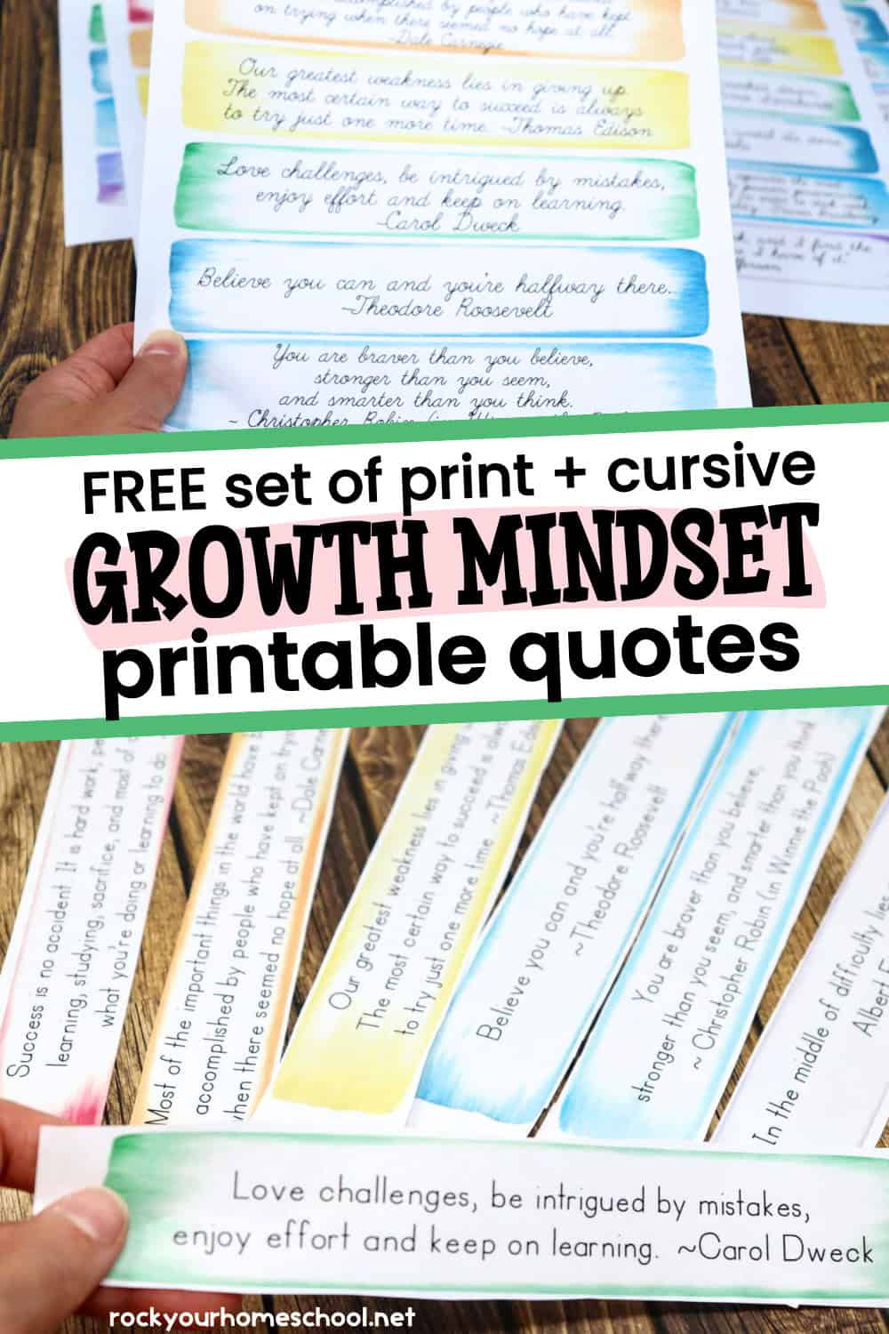 Growth Mindset Quotes For Kids (with Free Printable Set) - Rock Your ...