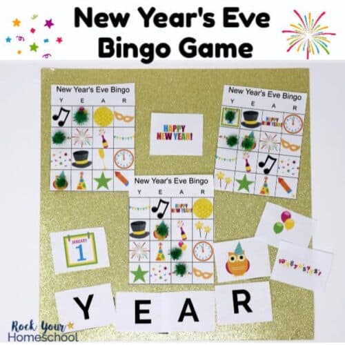 New Year's Eve Bingo for Fun Game with Kids (Free) - Rock Your Homeschool