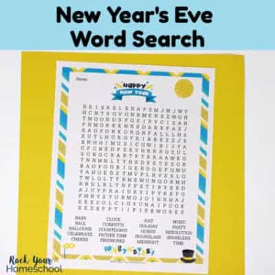 New Year's Eve Word Search for Easy Fun with Kids (Free) - Rock Your ...