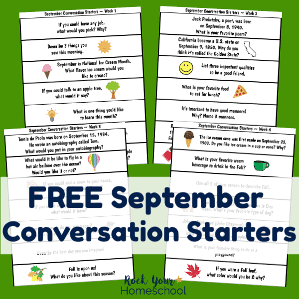Conversation Starters - Rock Your Homeschool