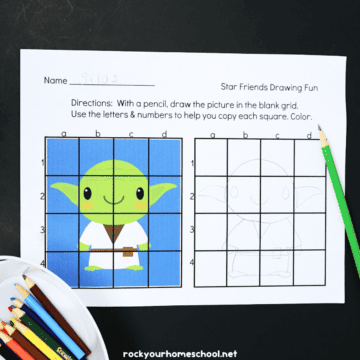 Star Wars-Inspired Grid Art Activities for Creative Fun (Free)