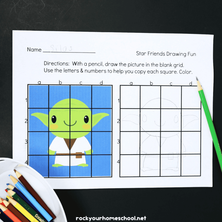 Star Wars-Inspired Grid Art Activities for Creative Fun (Free)