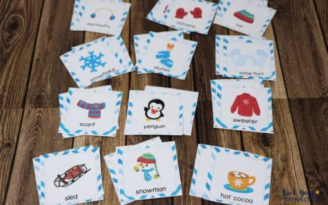 Winter Memory Game for Wonderful Fun with Kids (Free Printable)
