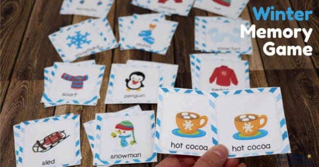 Winter Memory Game for Wonderful Fun with Kids (Free Printable) - Rock ...