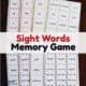 Free Sight Words Memory Game to Boost Reading Fun- Rock Your Homeschool
