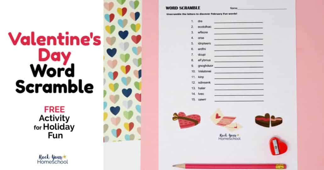 Valentine's Day Word Scramble for a Fun Holiday Activity (Free) - Rock ...