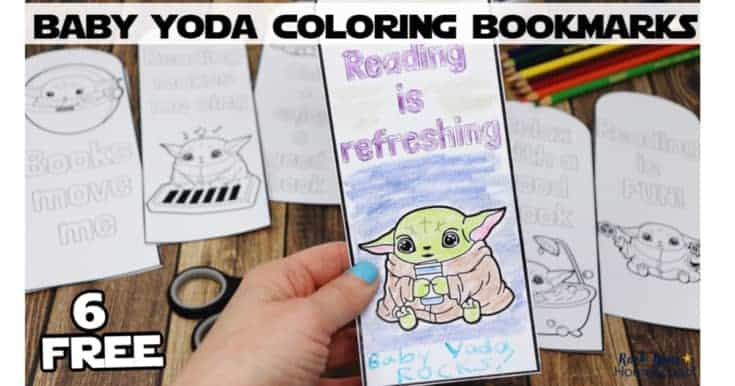 6 Free Baby Yoda Coloring Bookmarks for Reading Fun - Rock Your Homeschool