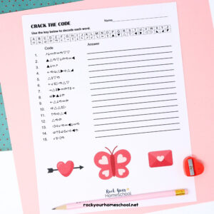 Fun & Free Valentine's Day Crack the Code Activity