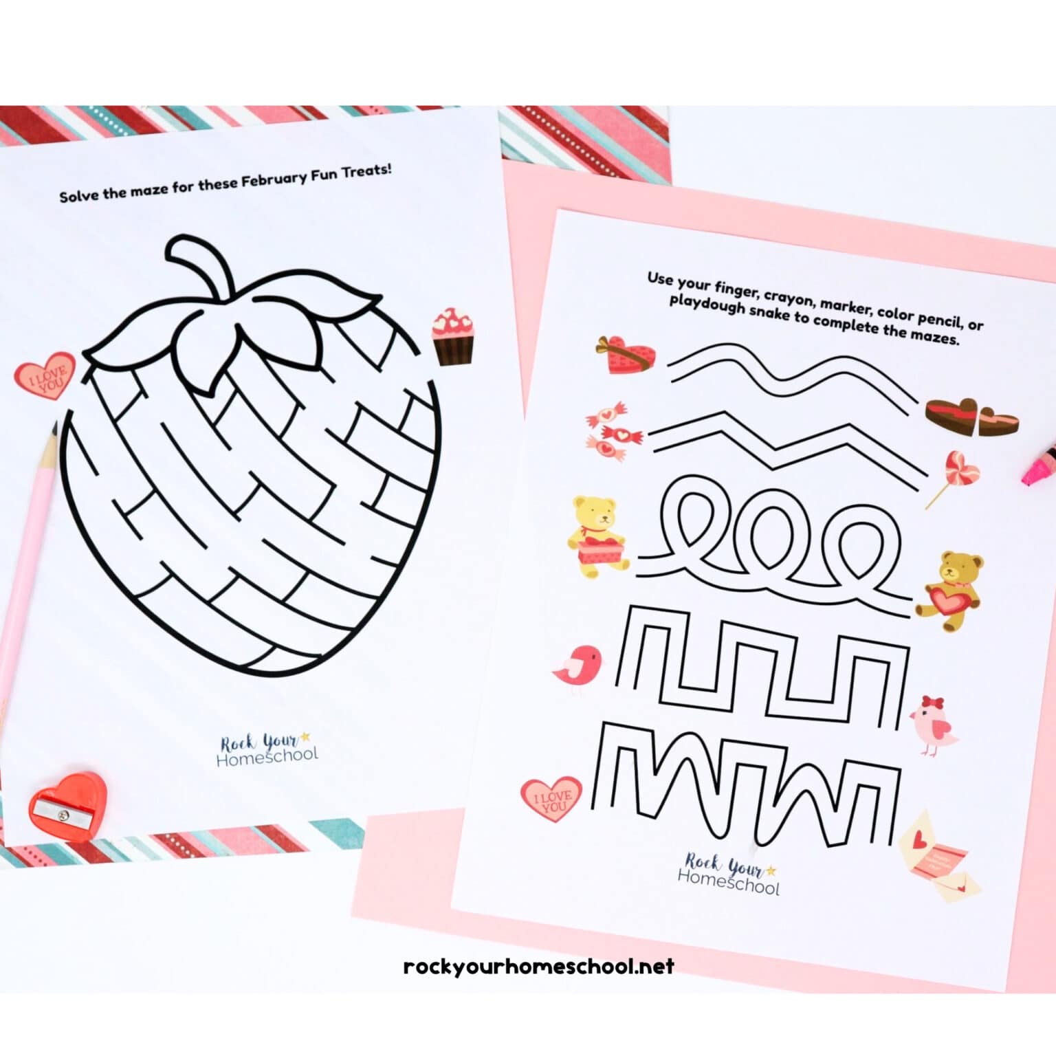 Valentine's Day Mazes for Holiday Fun Activities (Free) - Rock Your ...