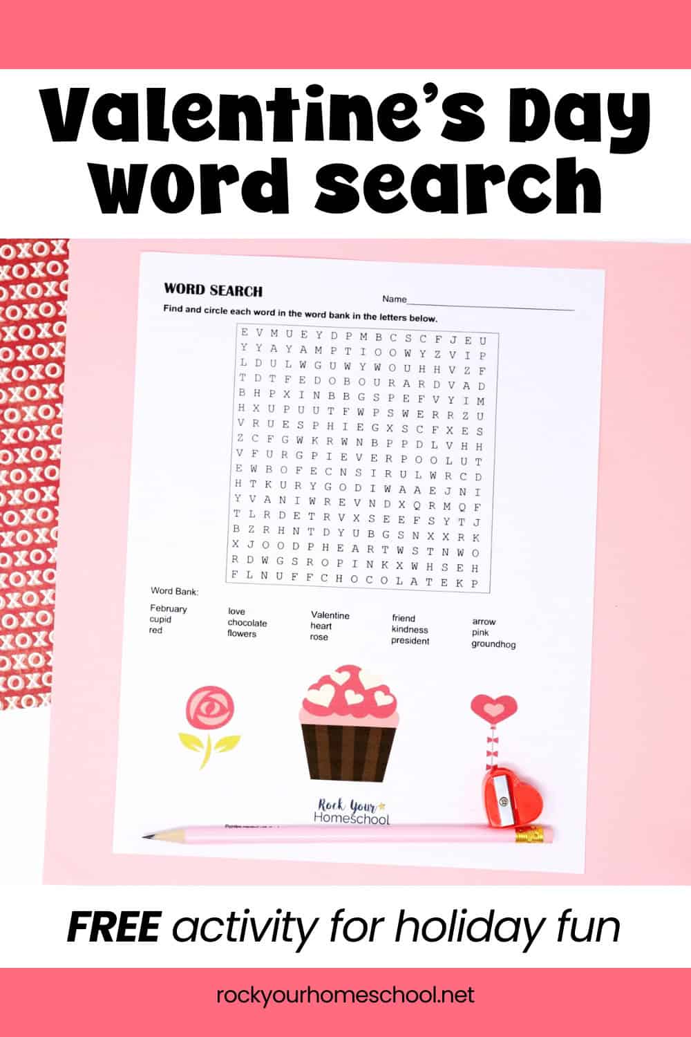 Valentine's Day Word Search for Simple Holiday Fun (Free) - Rock Your ...