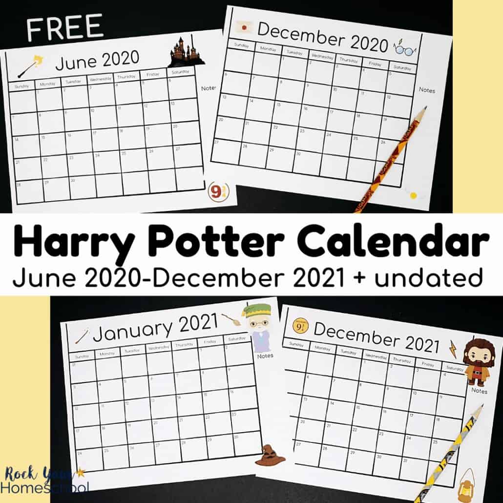 Free Harry Potter-Inspired Calendar for a Magical Year - Rock Your ...