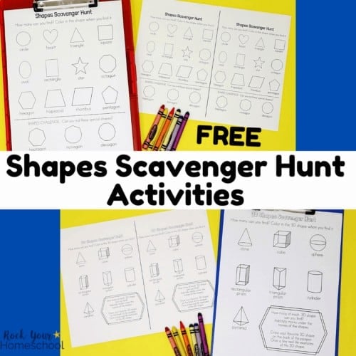 Free Shapes Scavenger Hunt Printables for Simple Math Fun - Rock Your ...