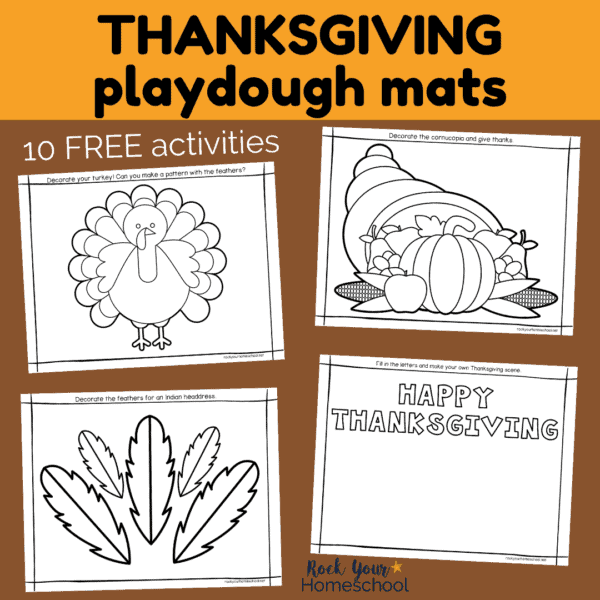 Thanksgiving Playdough Mats for Holidays with Kids (10 Free) - Rock ...