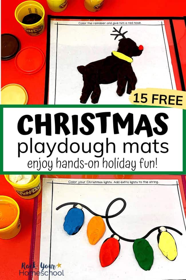 Christmas Playdough Mats for Creative Fun (15 Free Printable)