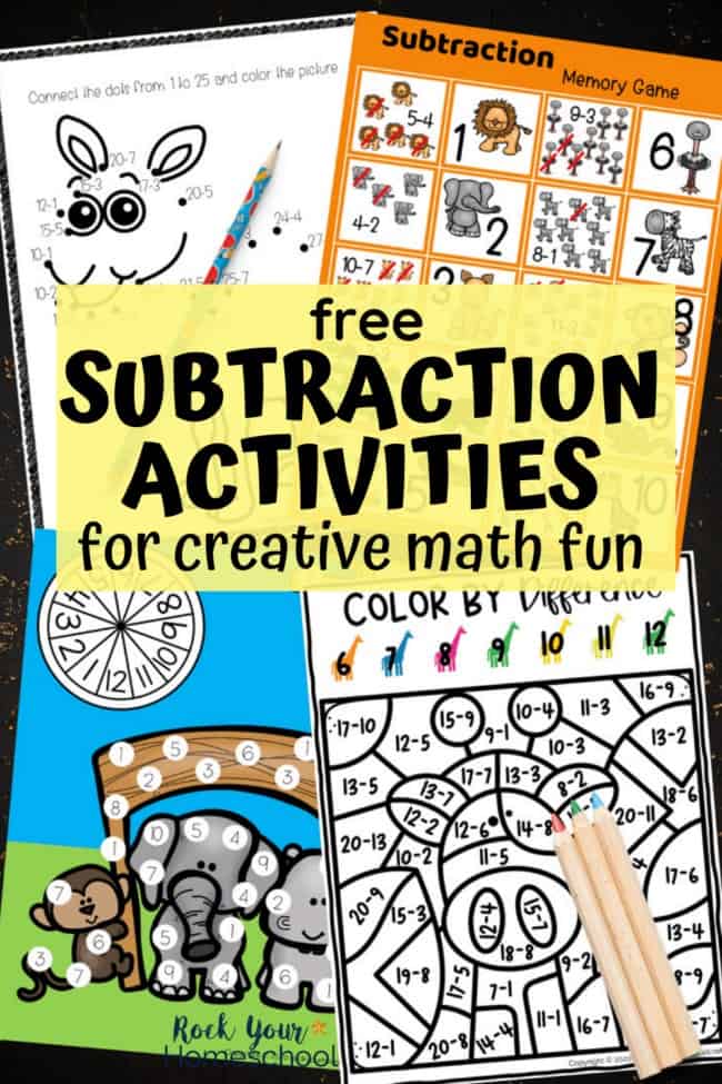 4 Creative Subtraction Activities to Make Math Fun - Rock Your Homeschool