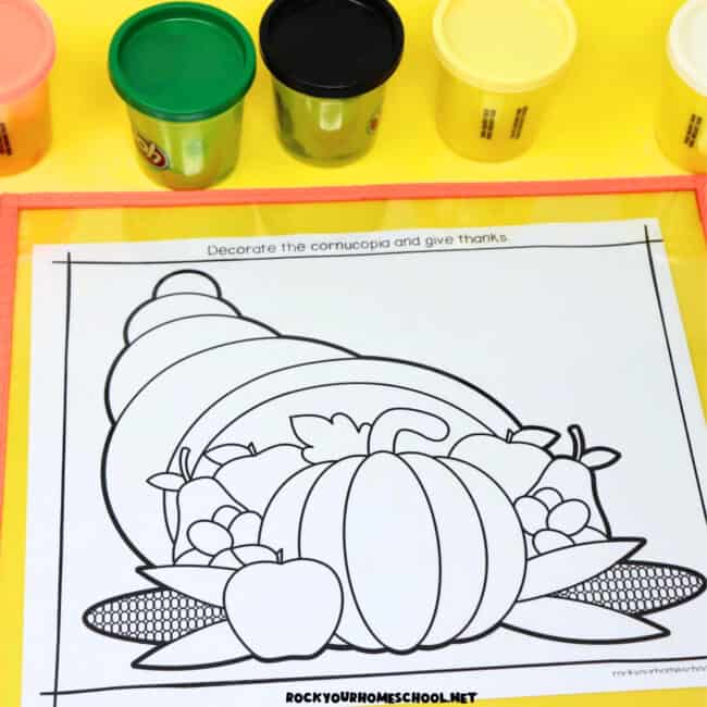 Thanksgiving Playdough Mats for Holidays with Kids (10 Free) - Rock ...