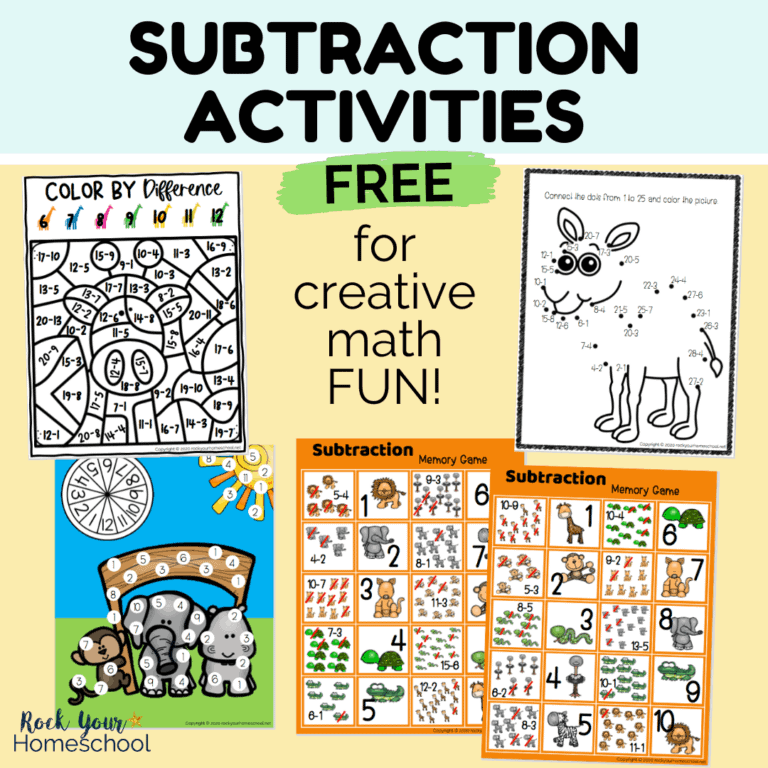 4 Creative Subtraction Activities to Make Math Fun - Rock Your Homeschool