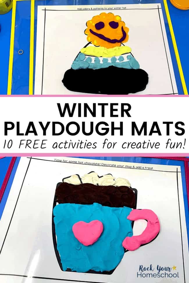 Winter Playdough Mats for Creative Fun Activities (Free Printable)