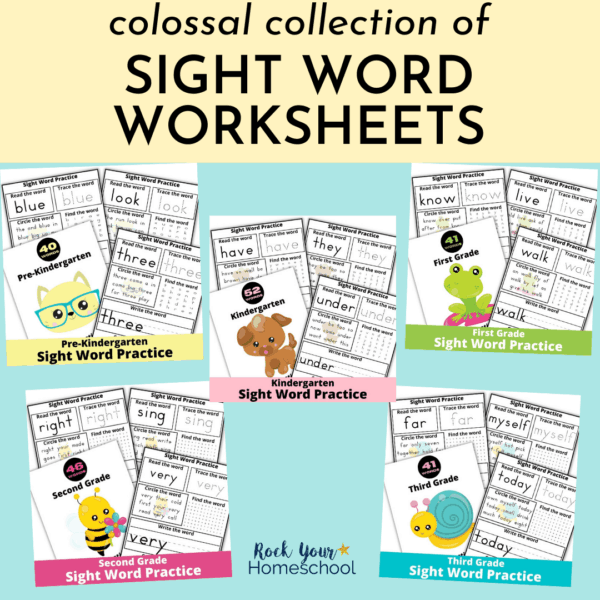 Collection of Fun Sight Word Worksheets - Rock Your Homeschool